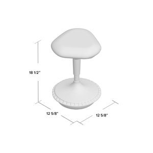 Learniture Adjustable Height Backless Foam-Padded Active Learning Stool ...