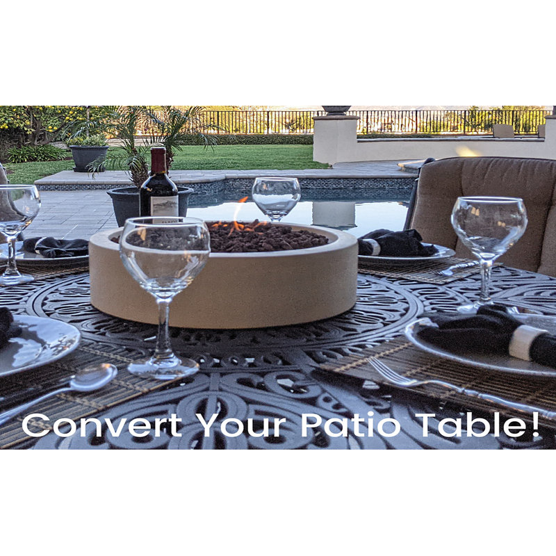 Fire Topper Stone Propane Outdoor Tabletop Fireplace & Reviews | Wayfair