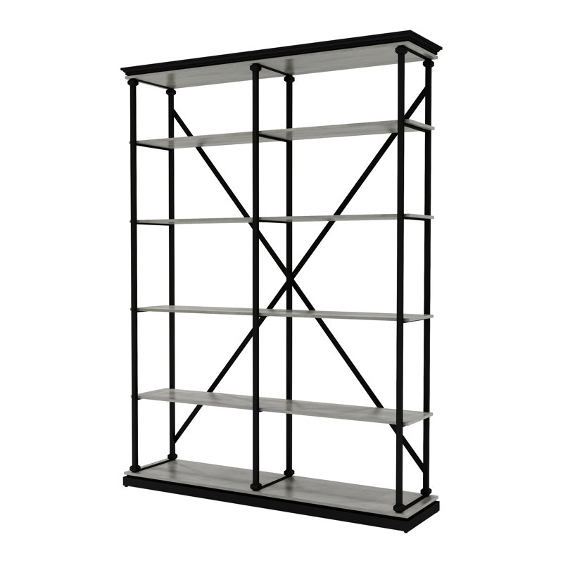 Lark Manor™ Calton 84.25'' H x 58'' W Steel Etagere Bookcase & Reviews ...