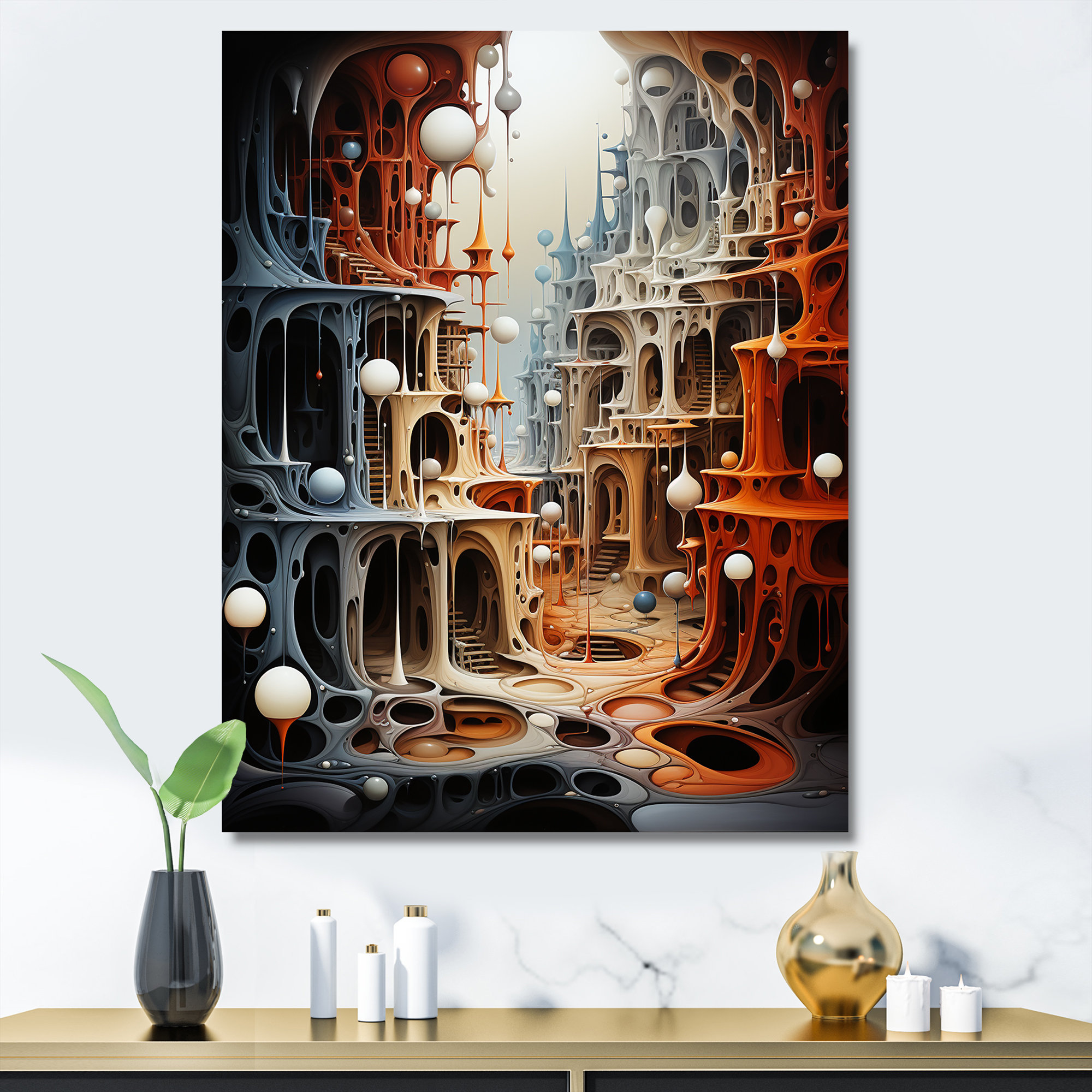 George Oliver Surrealism Chaotic Colours Architecture - Surrealism Wall ...
