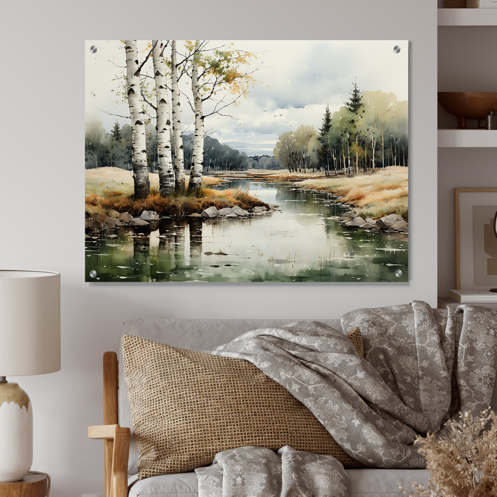 Millwood Pines Birch Woods Birch Haven - Tree Birch Acrylic Wall Art ...