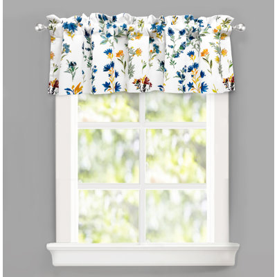 Red Barrel Studio® Jaeven Floral Tailored 52'' W Window Valance ...