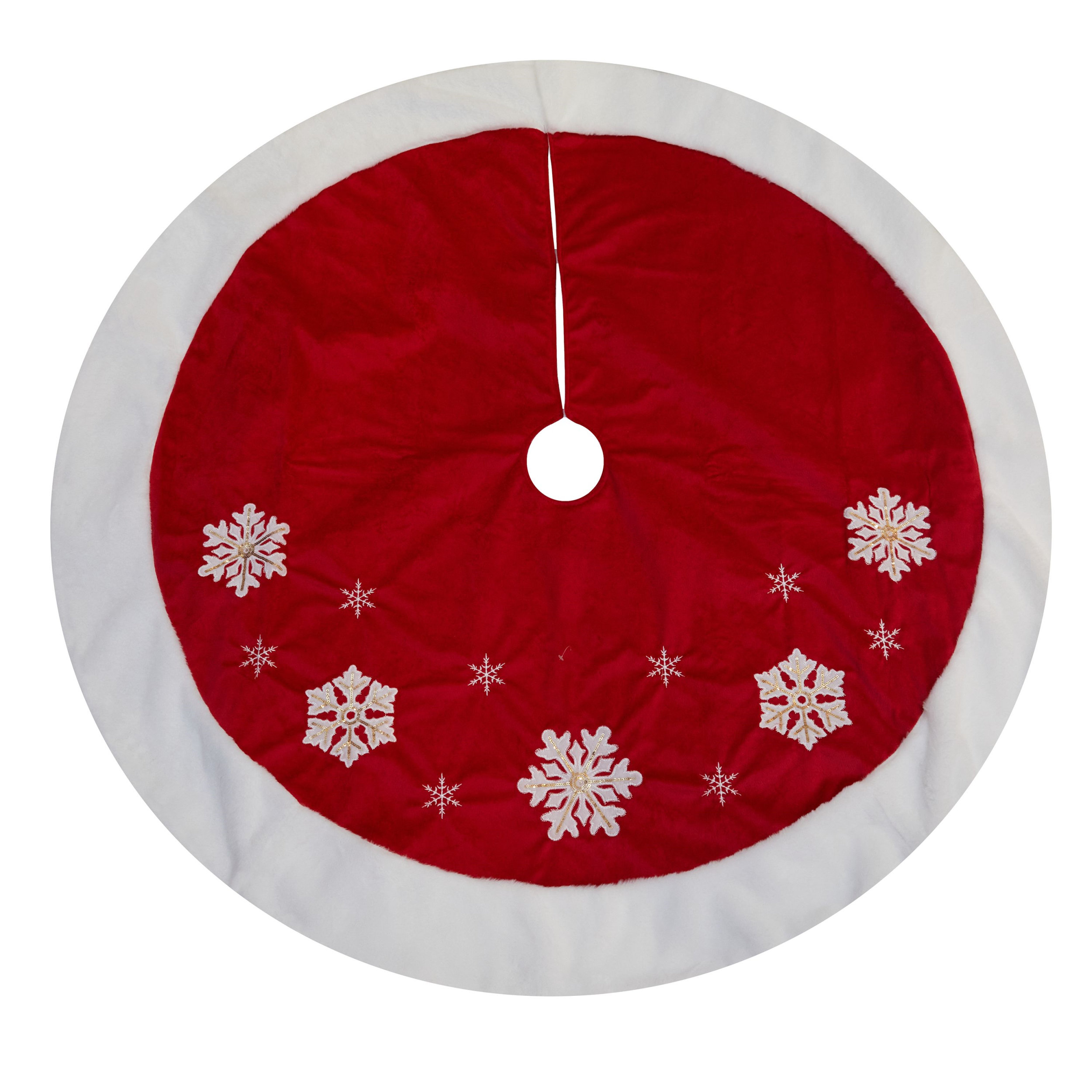 Seasons Designs Season's Designs 48In Christmas Red White Snowflake ...