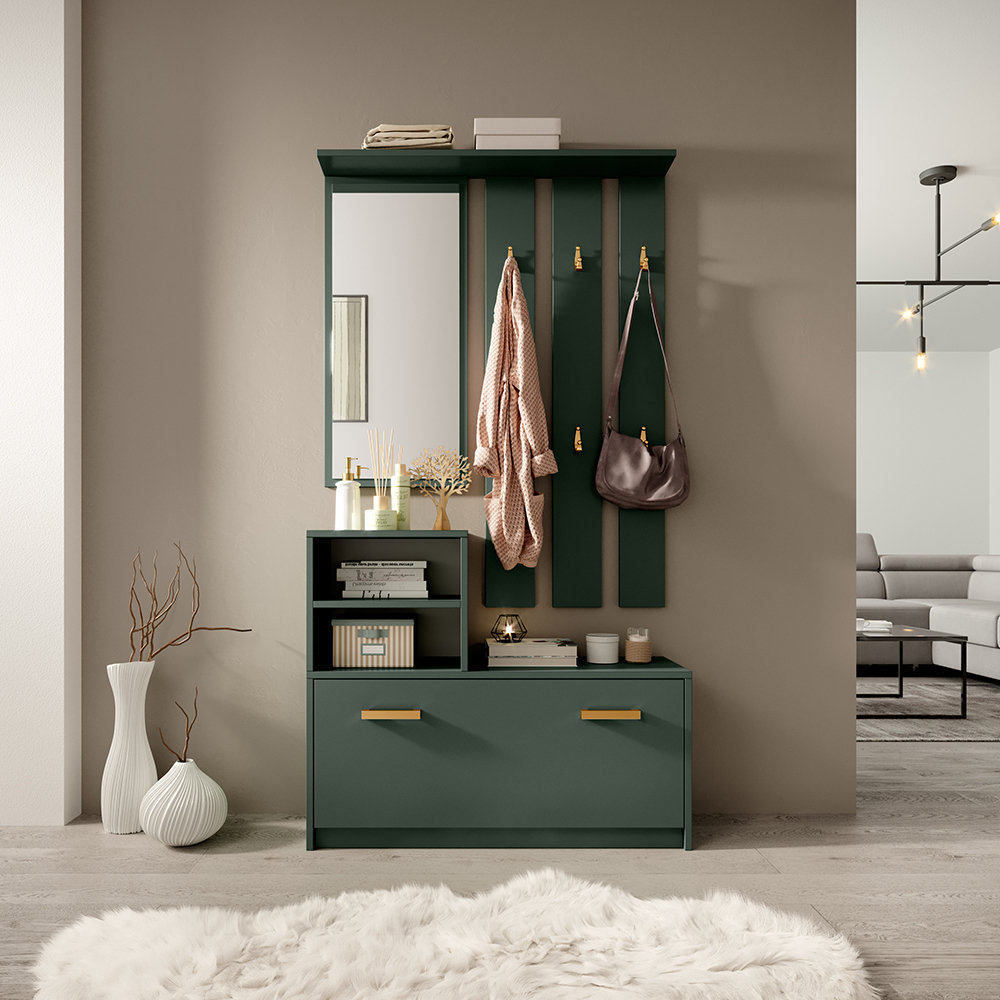 Brayden Studio Adrea Hall Tree with Shoe Storage & Reviews | Wayfair.ie