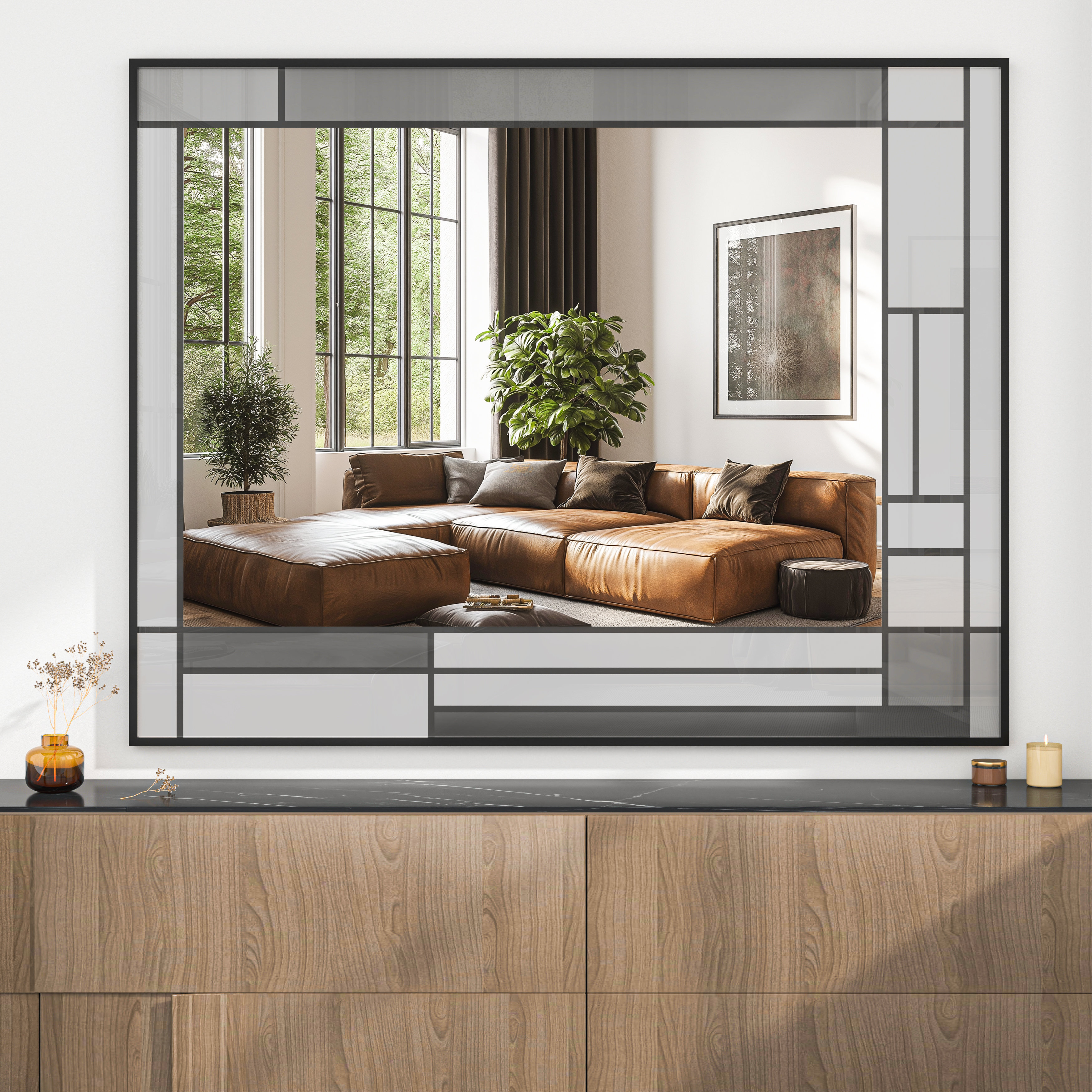Ebern Designs Rectangular Window Mirror with Tempered Glass & Reviews ...