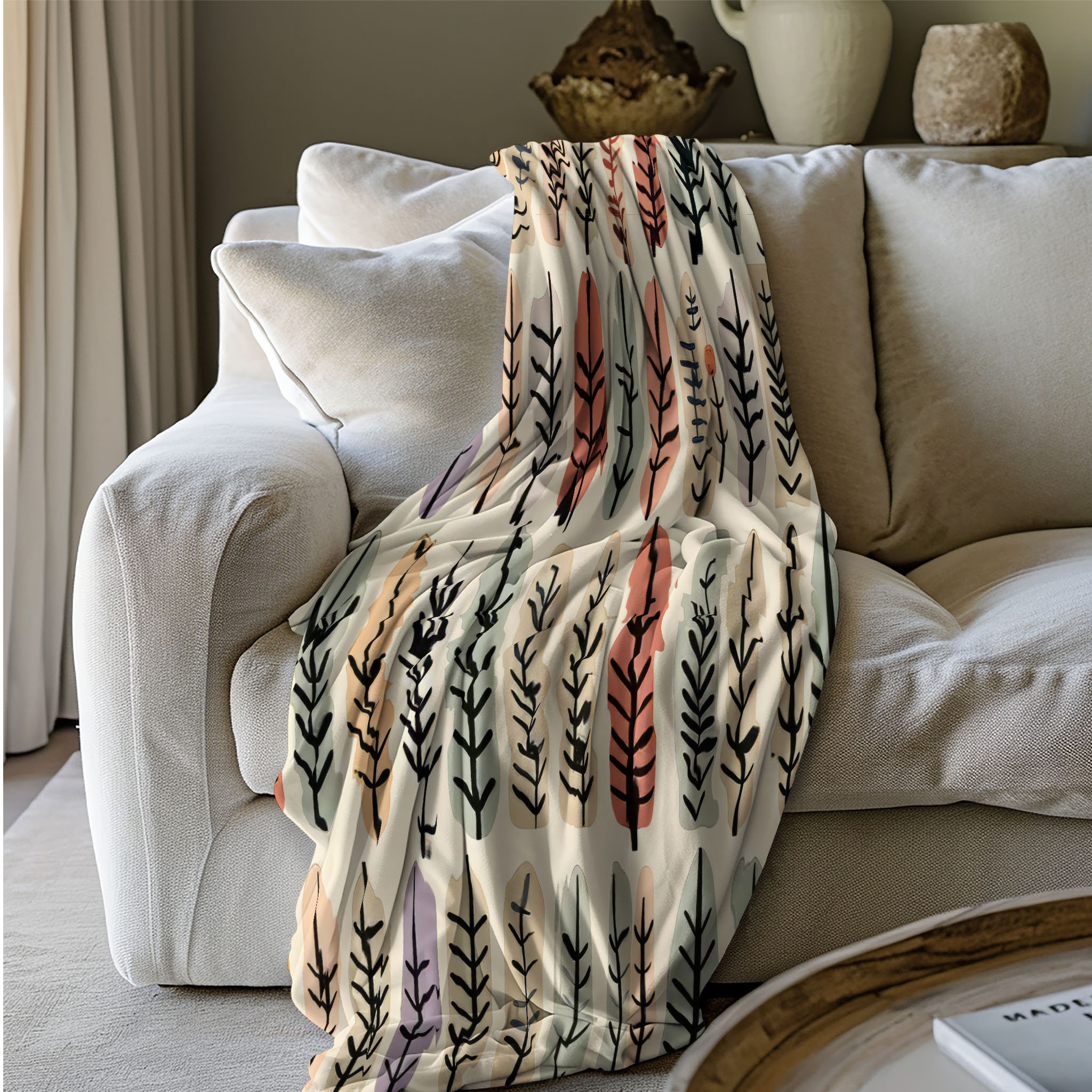 MentionedYou Rustic Embroidery - 1 Piece Premium Sherpa Blanket | Wayfair