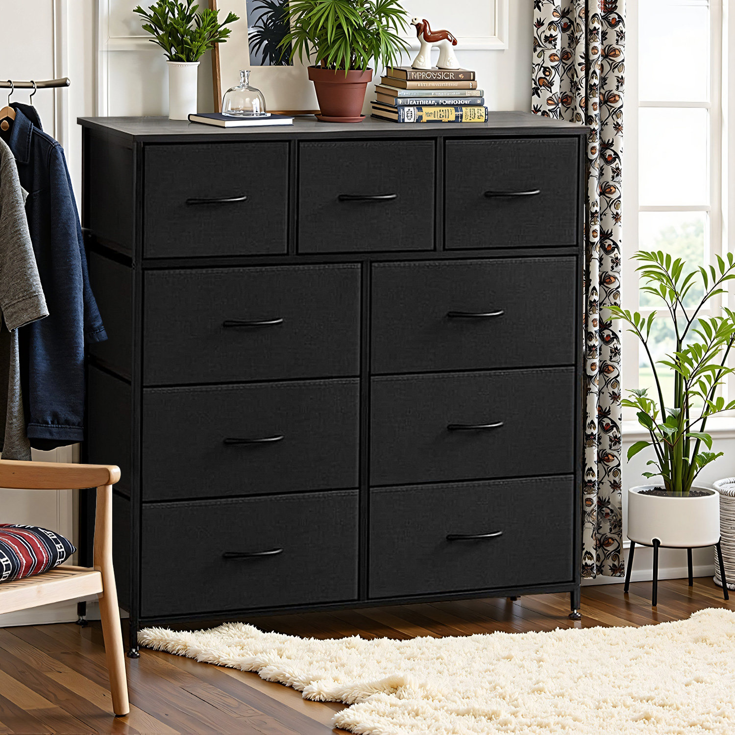 Ebern Designs Xinia 9 - Drawer Dresser With Wood Grain Prints & Reviews ...
