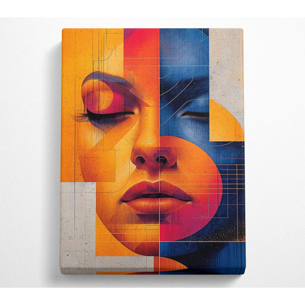 Bright Star Lady Geometric Shapes - Wrapped Canvas Art Prints | Wayfair ...