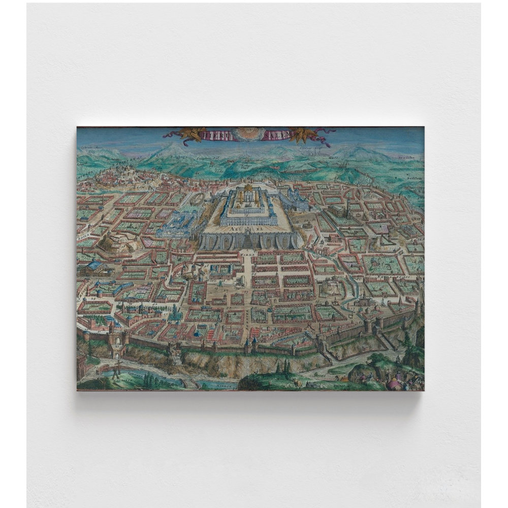 WeFrameArt Antique Map Of Jerusalem By Vintage Maps, Church Wall Decor ...