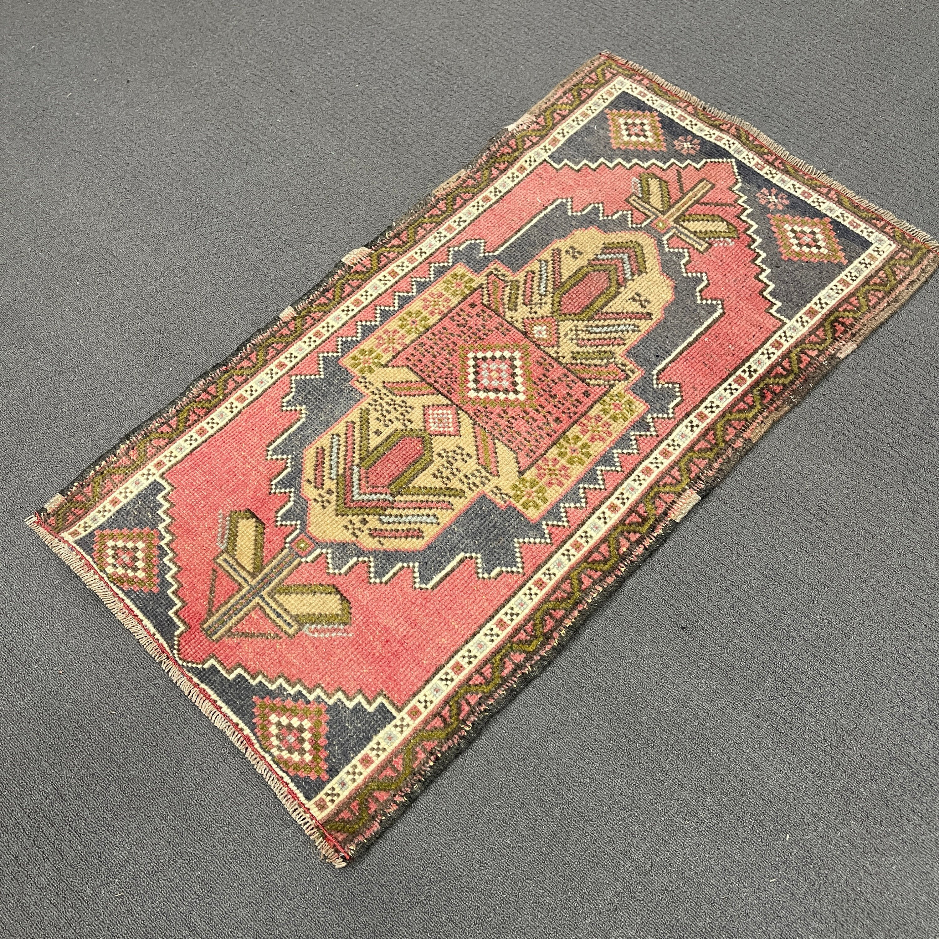 Loon Peak® Classic Rug, 22.4x39.8 Inch Red Geometric Rug | Wayfair
