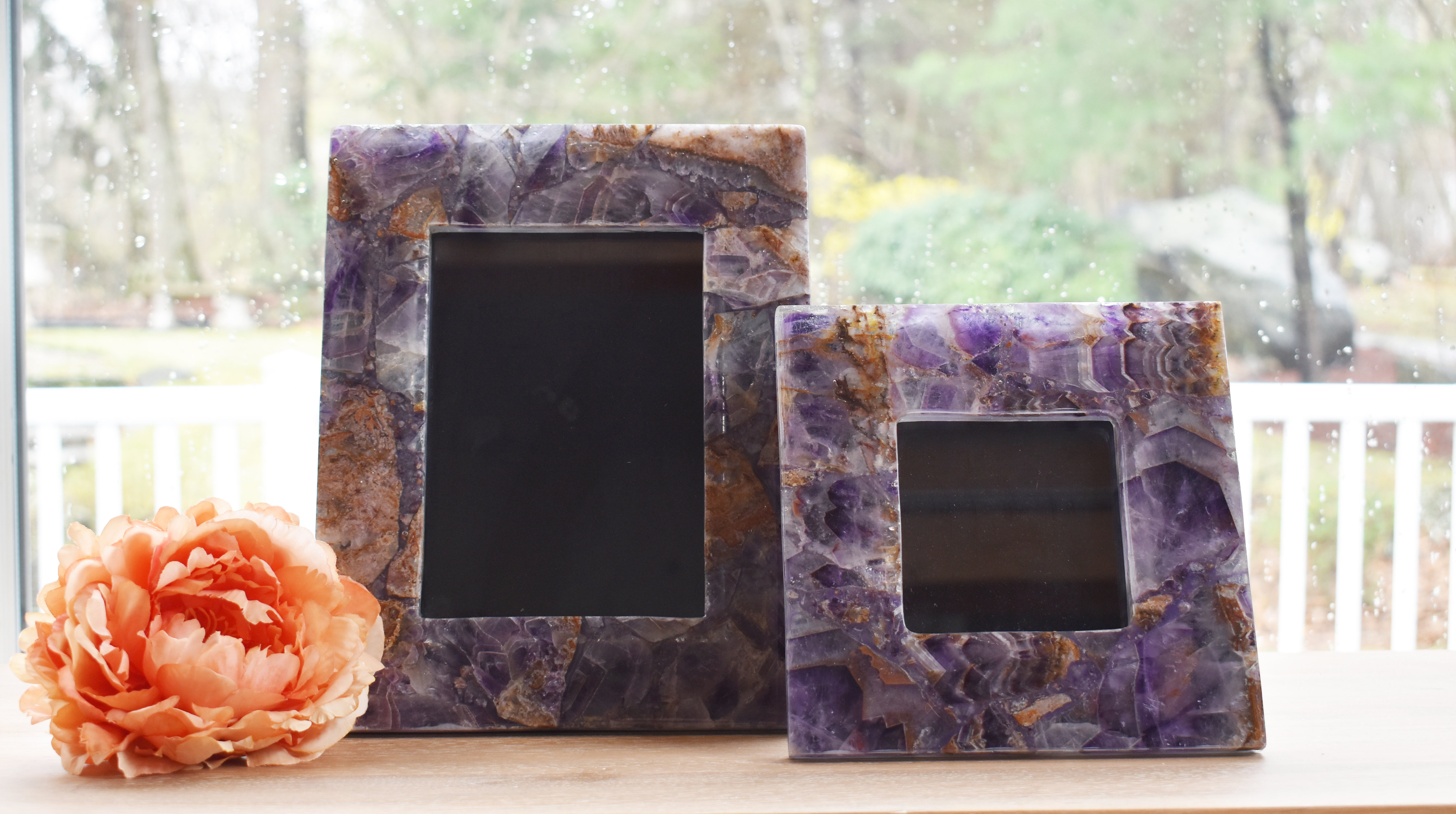 Everly Quinn Embossed Stone Single Picture Frame in Purple & Reviews ...