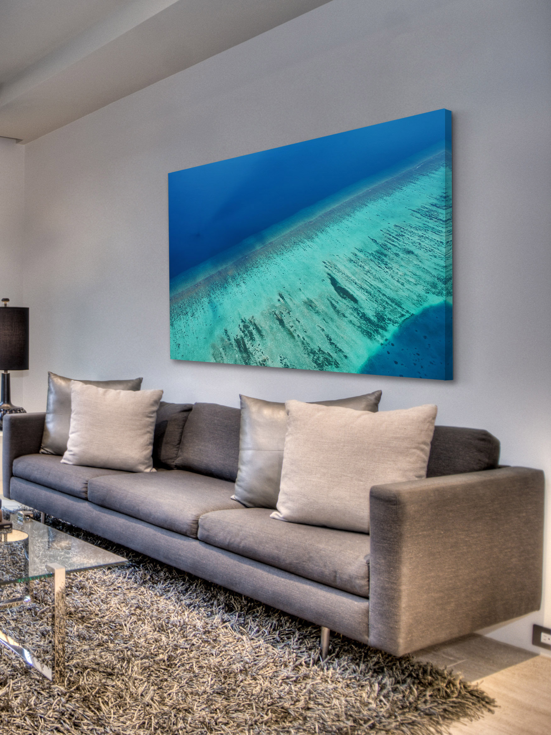 Marmont Hill 'Water Layers' - Wrapped Canvas Photographic Print | Wayfair