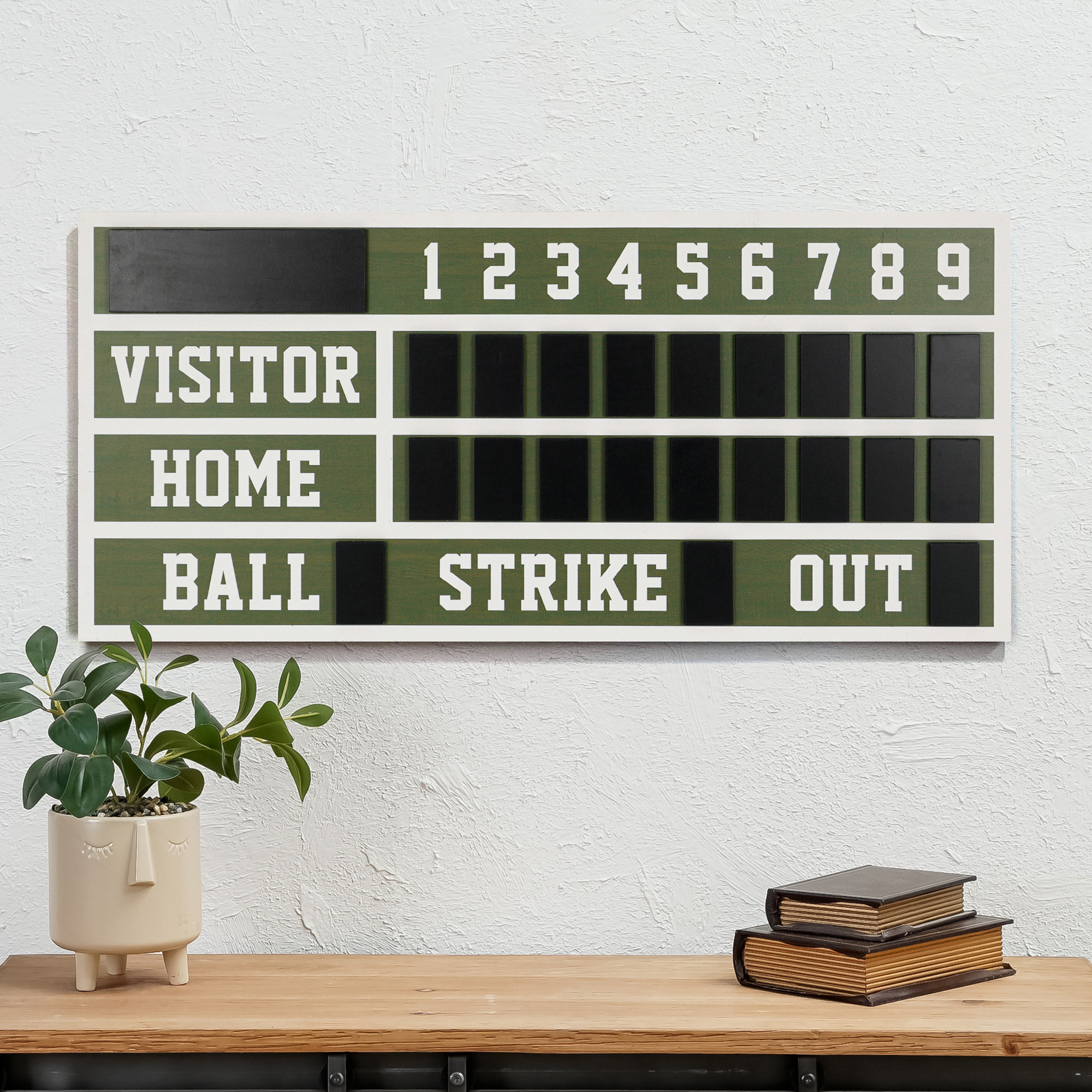 Trinx Baseball Scoreboard Sign Wood Wall Decor & Reviews | Wayfair