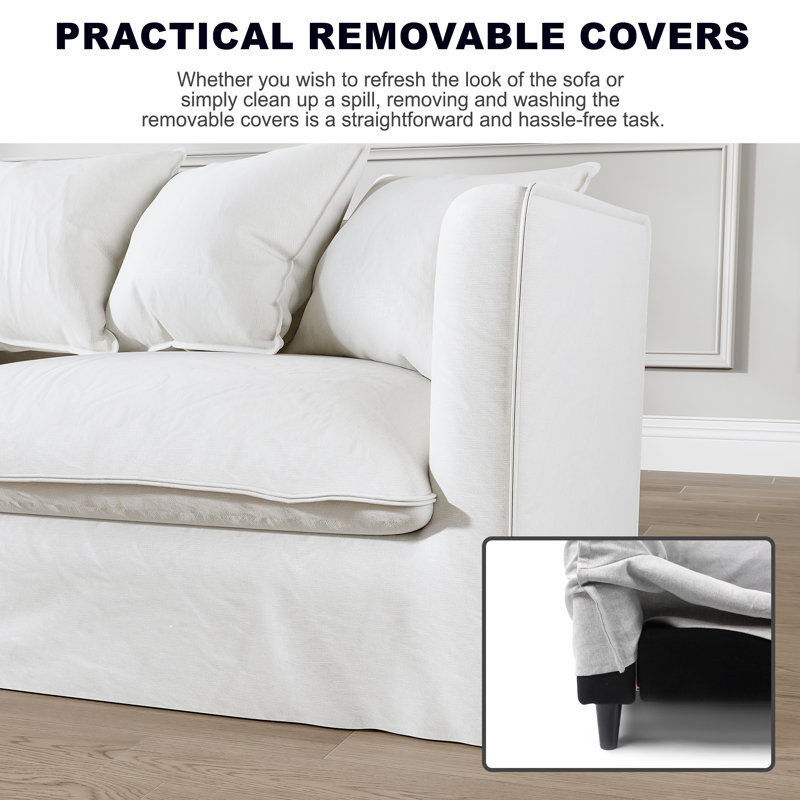 white sofa removable covers