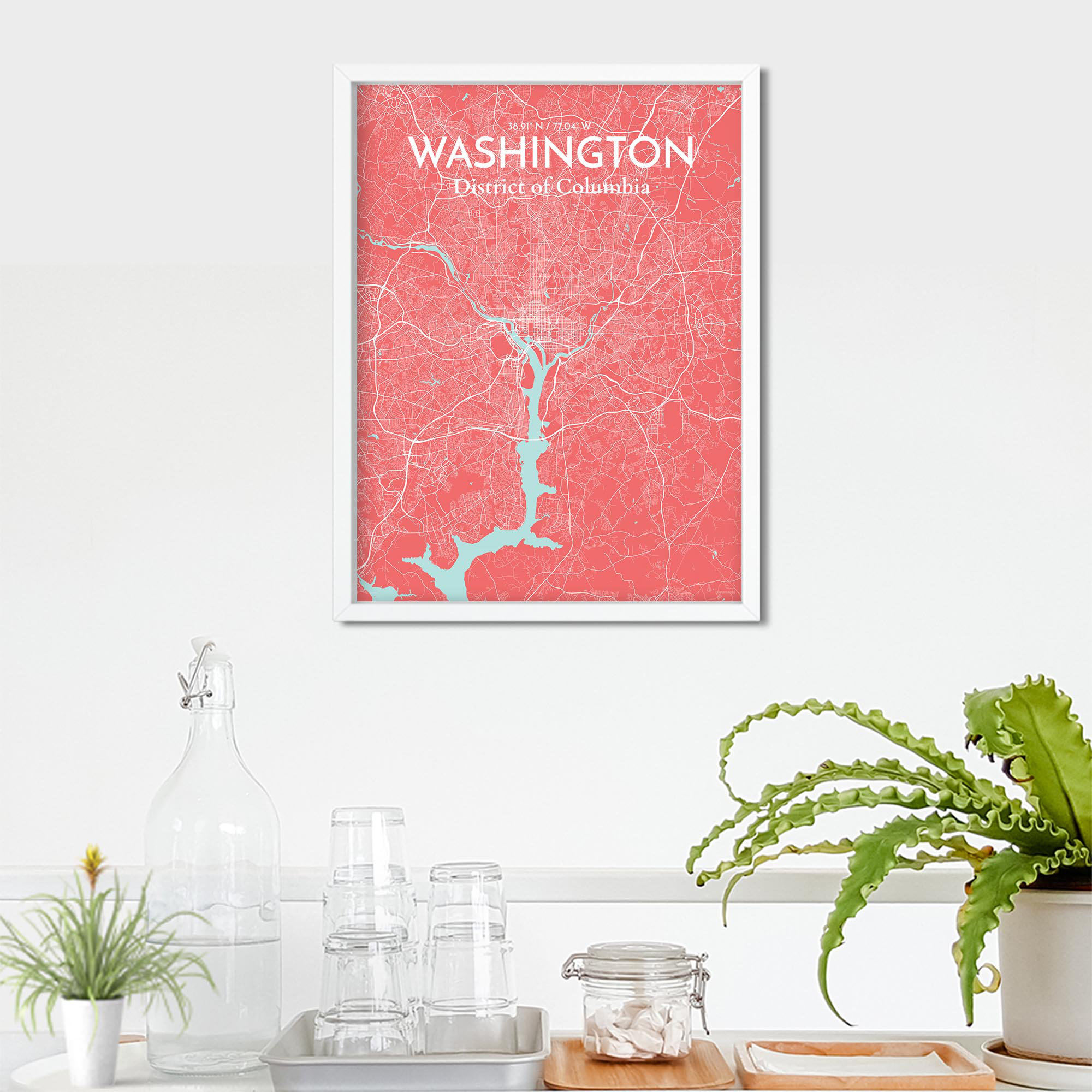 17 Stories Washington City Map Graphic Art - Wayfair Canada