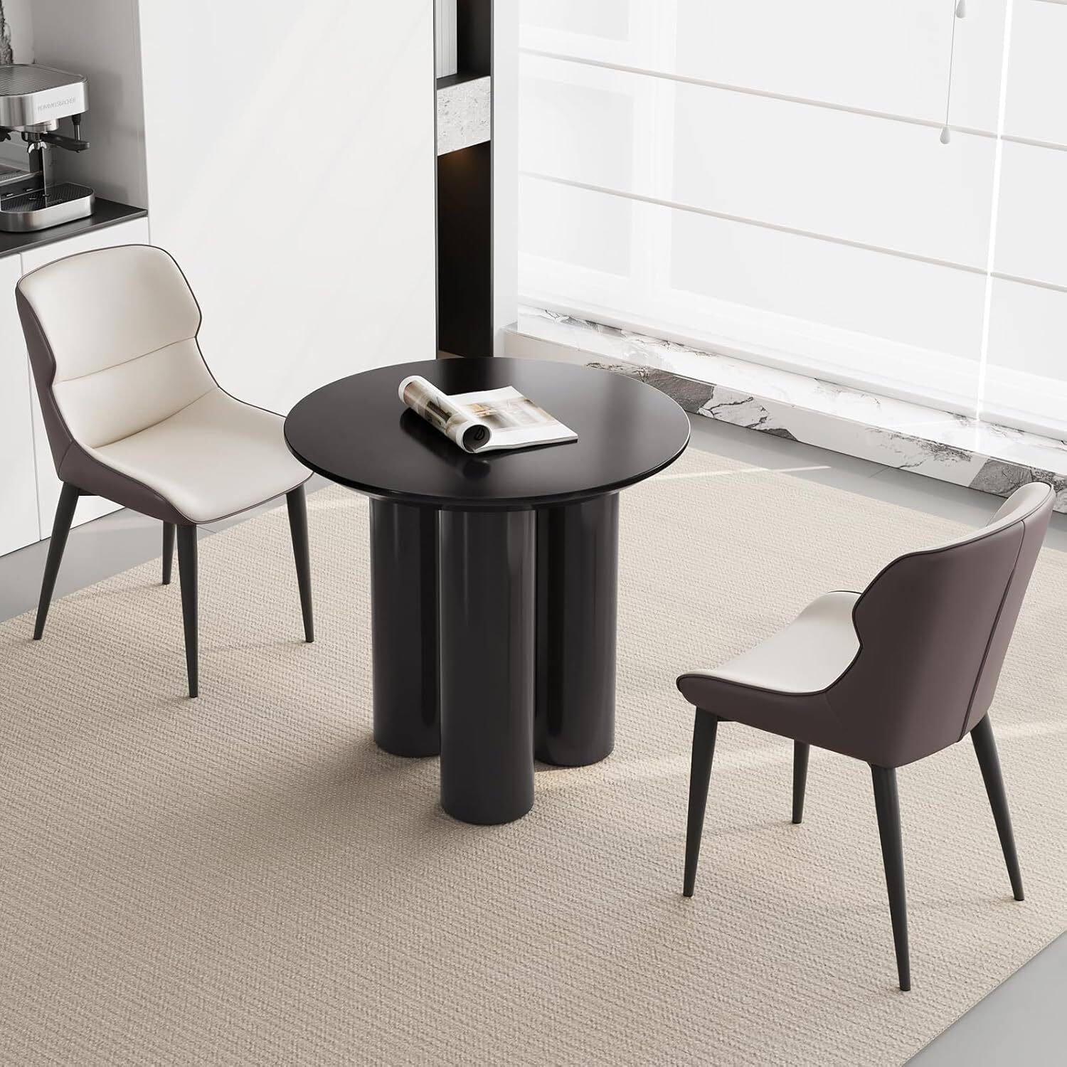 George Oliver Modern Black Dining Table Set With Chairs,Small Kitchen ...