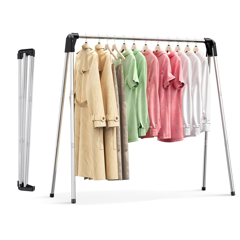 Rebrilliant Stainless Steel Foldable Freestanding Drying Rack | Wayfair