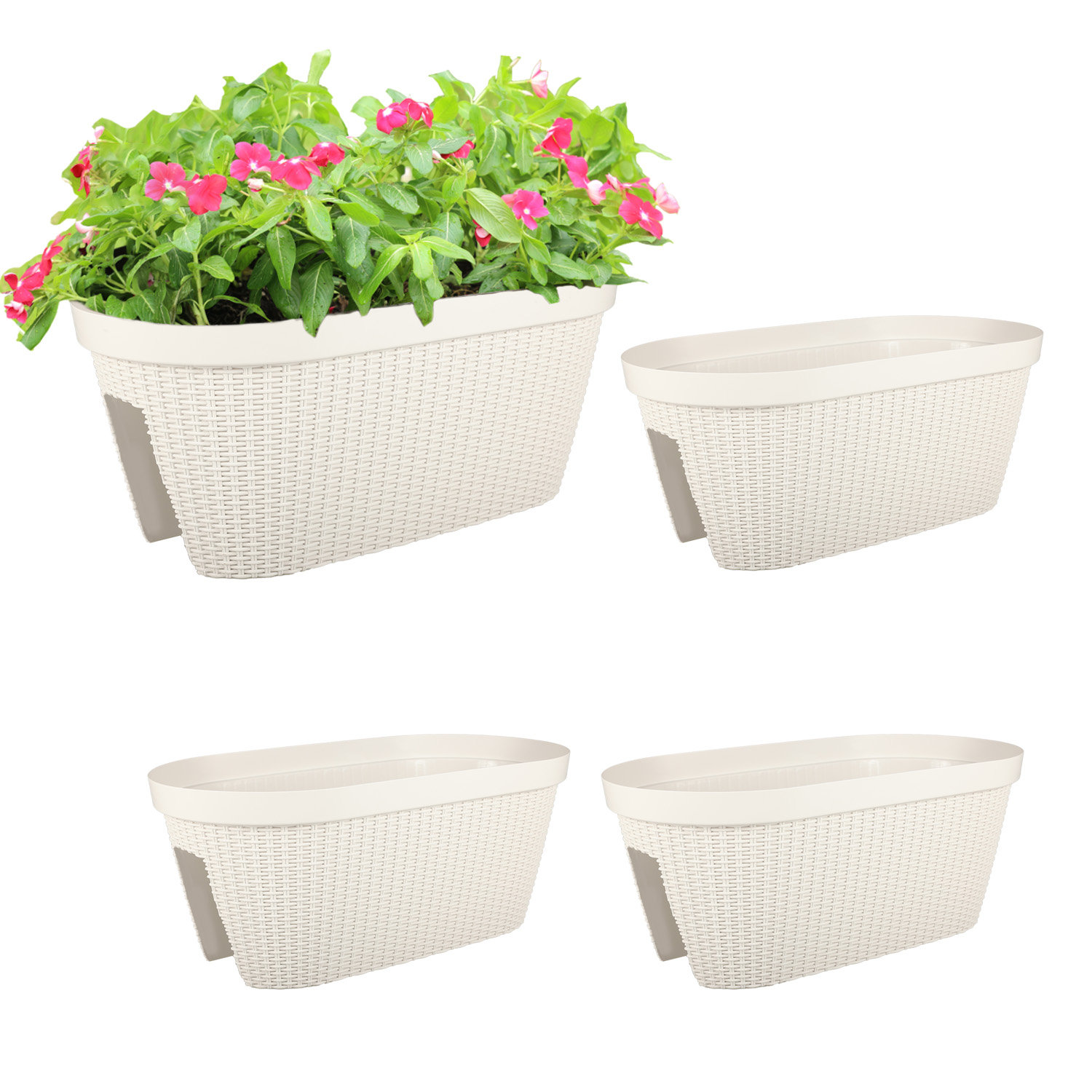 Ebern Designs Plastic Railing Planter Set & Reviews - Wayfair Canada