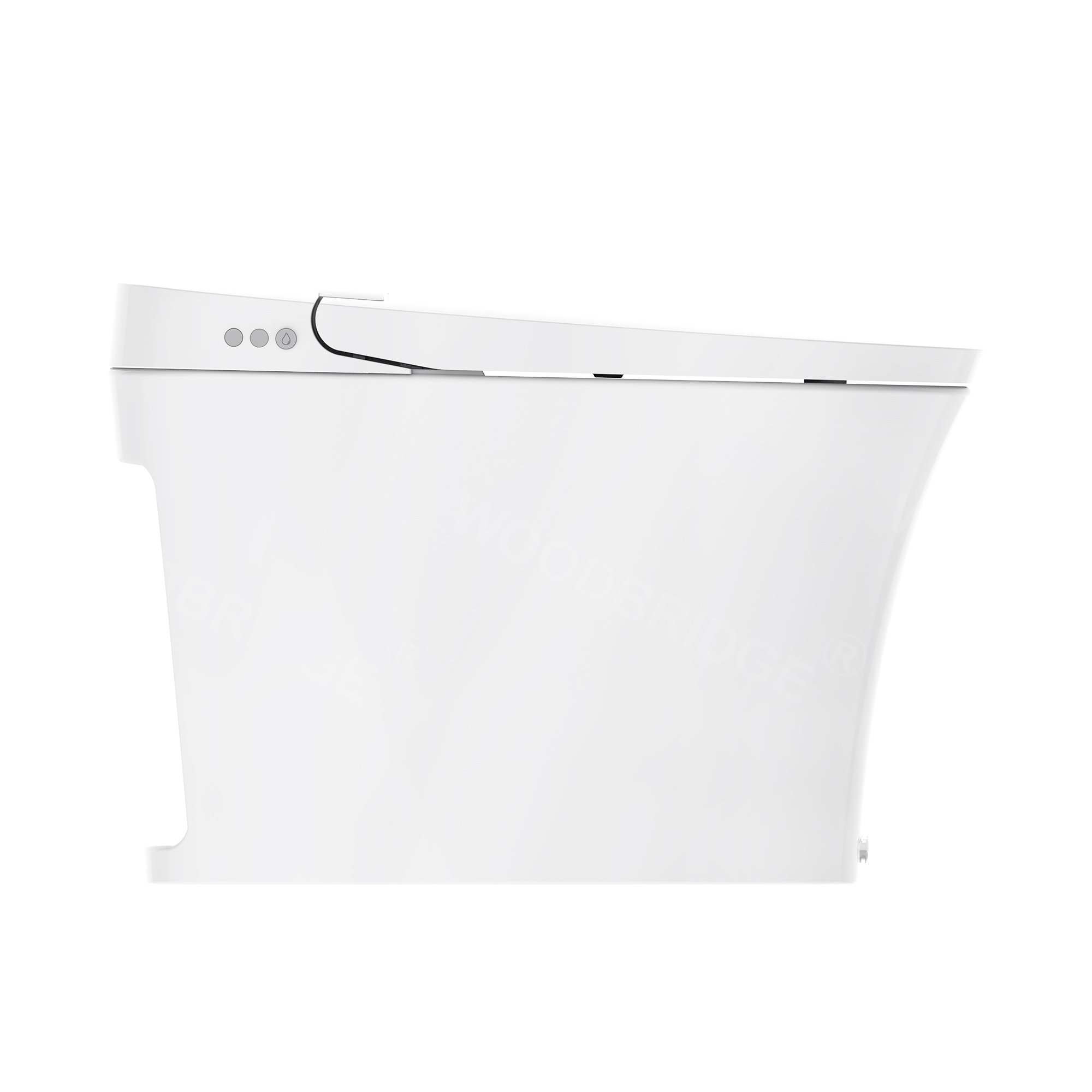 WoodBridge One Piece Unplugged Tankless Auto Flush Toilet, Battery ...