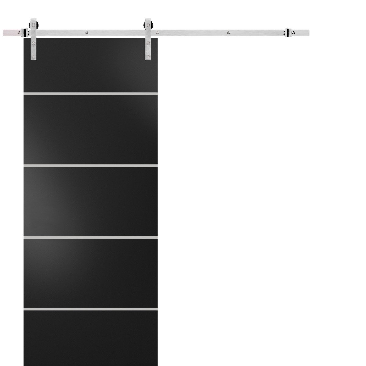 SARTODOORS Solid Manufactured Wood Panelled Wood Finish Barn Door ...