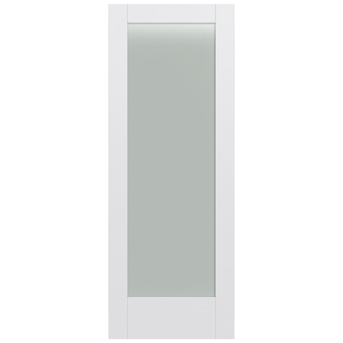 JELD-WEN MODA 1-Lite Frosted Glass Primed Slab Interior Door | Wayfair