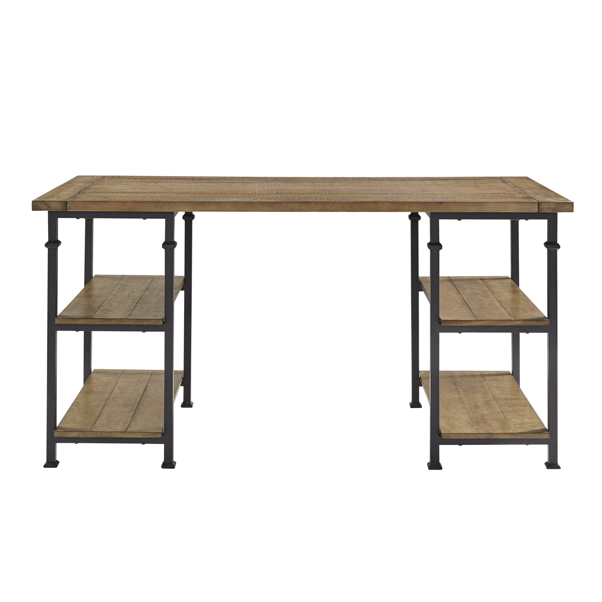 Williston Forge Industrial Writing Desk With Open Shelve, Modern Design ...