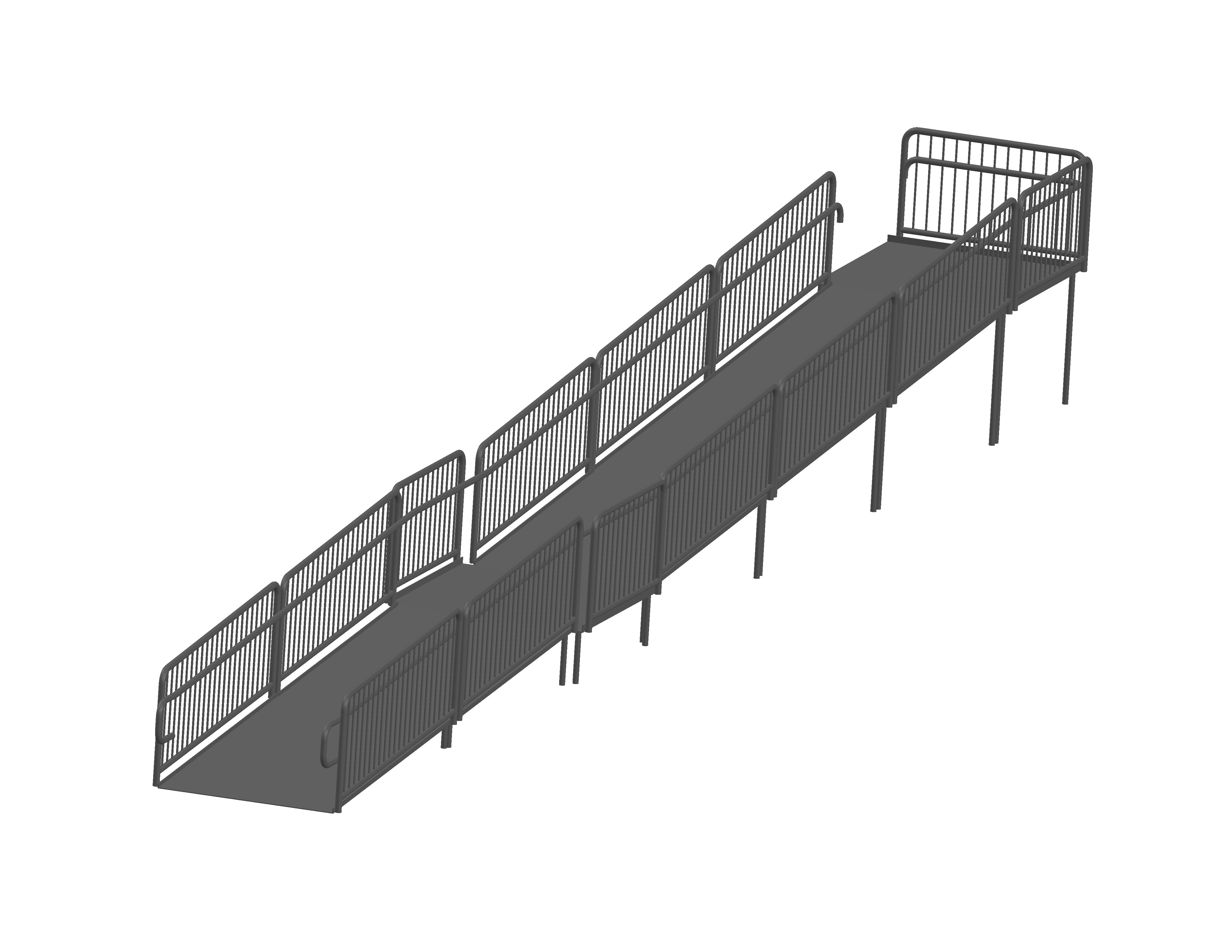 AmTab Manufacturing Corporation Stage Ramp 49' x 4', 40" High Stage ...