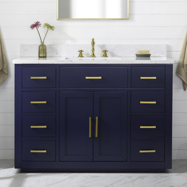 Sand & Stable Ingalls 48'' Single Bathroom Vanity with Quartz Top ...