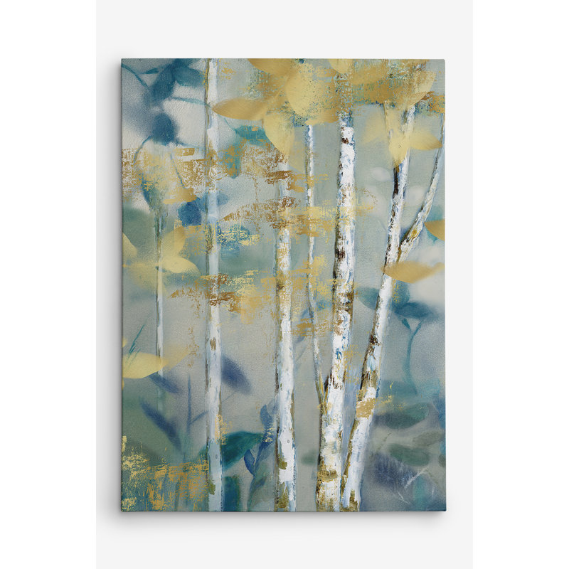 Winston Porter 'Gilded Forest Detail II' Oil Painting Print on Wrapped ...