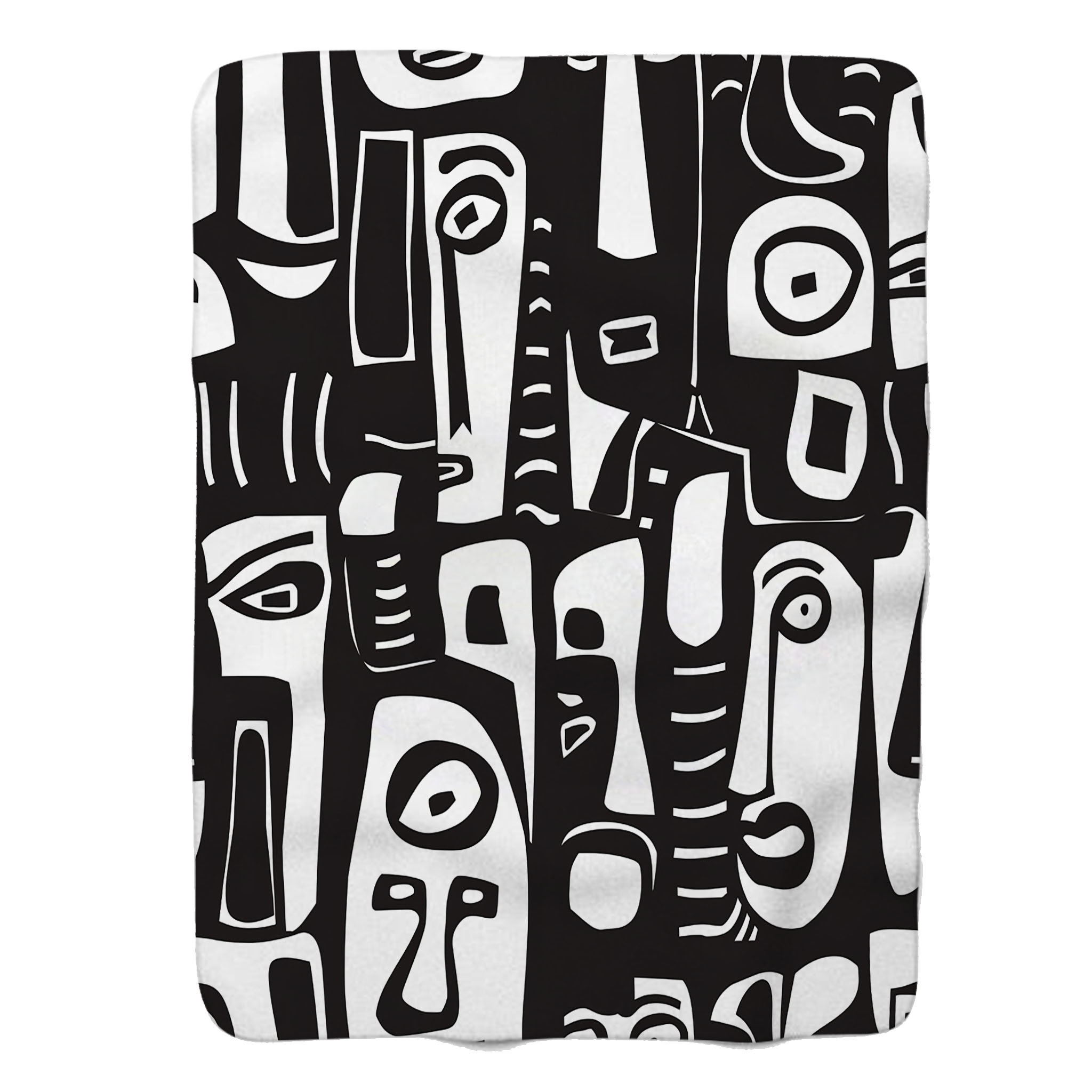 MentionedYou Artistic Face Motifs - 1 Piece Premium Blanket | Wayfair