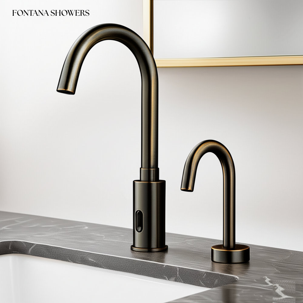 FontanaShowers Light Oil Rubbed Bronze High Spout Faucet with Single ...