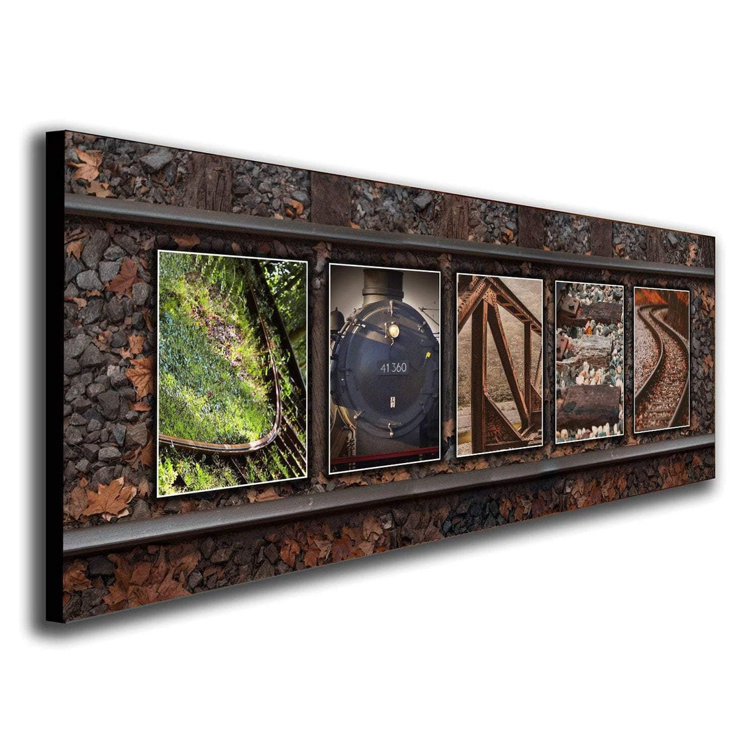 Ebern Designs Train Railroad Name Art - Personalized Gift | Wayfair