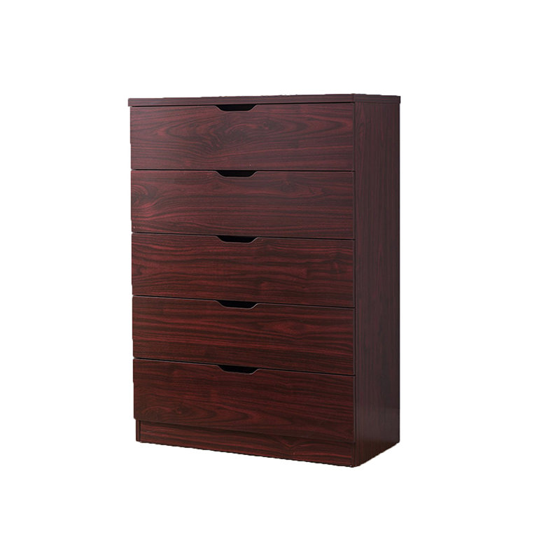 Ebern Designs 5 Drawer Bedroom Dresser, Home Chest Cabinet With Cut-Out ...