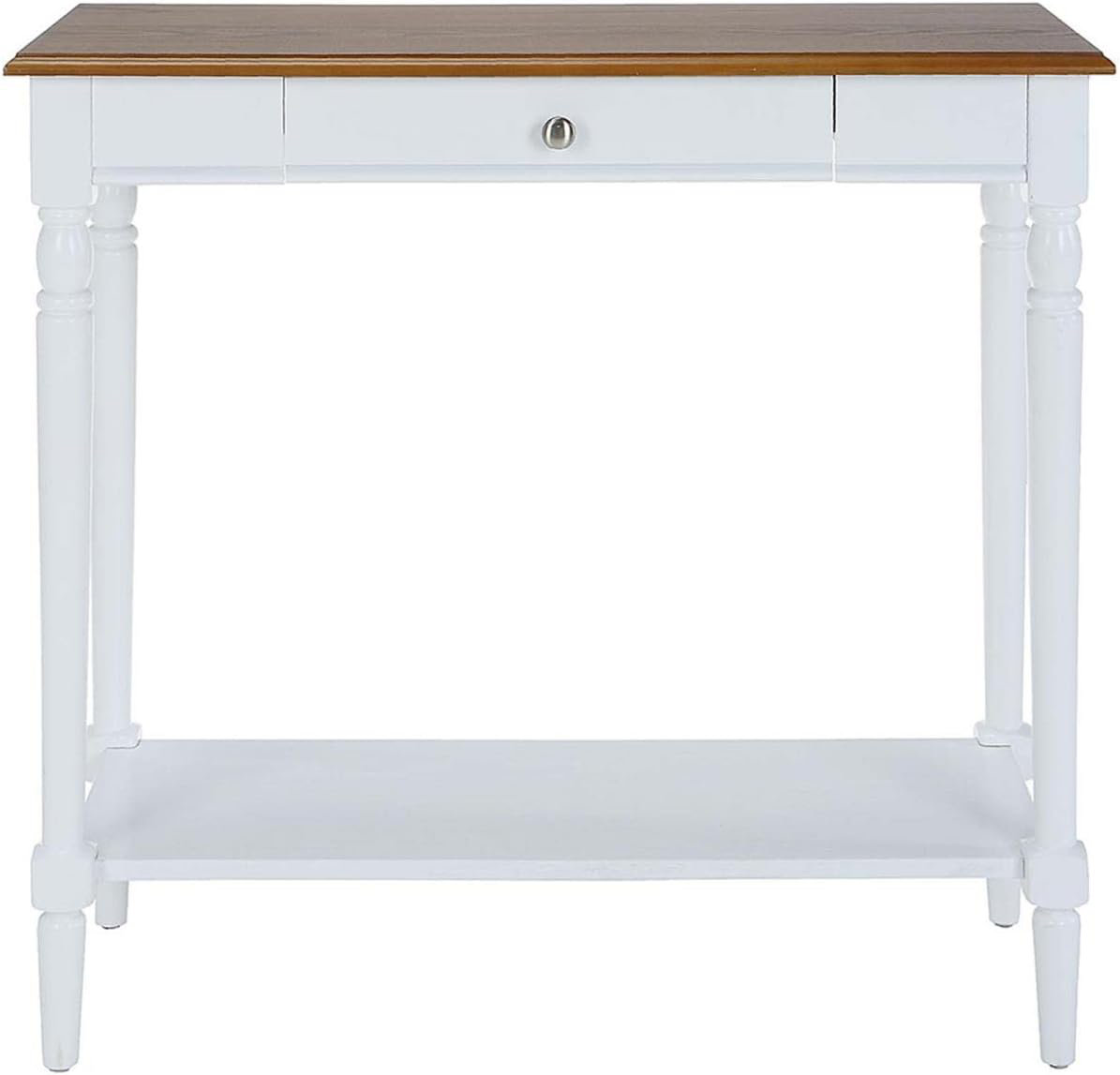 Darby Home Co 1 Drawer Hall Table With Shelf, Dark Walnut/White | Wayfair