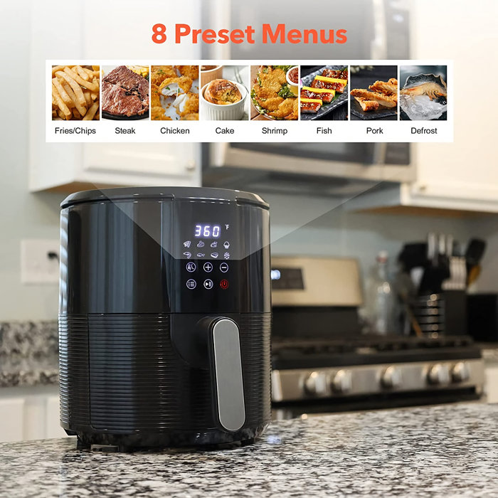 Intexca Kitcher 3.5qt Air Fryer With Led Digital Display, Temperature ...