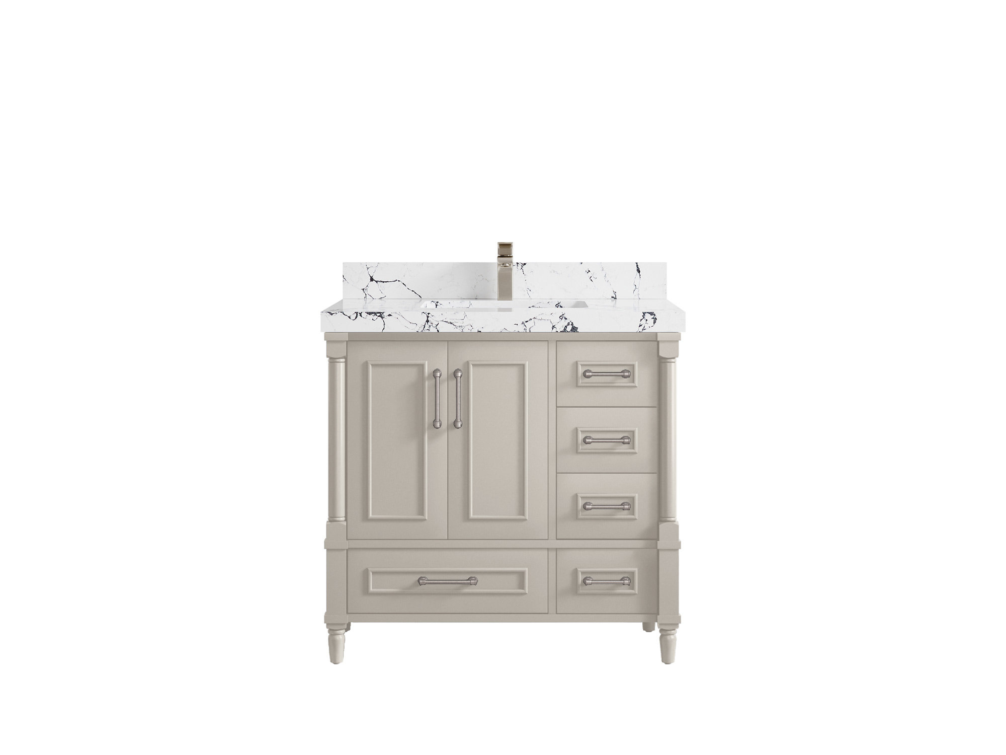 Willow Collections Aberdeen 36 In. W X 22 In. D Center Sink Bathroom ...