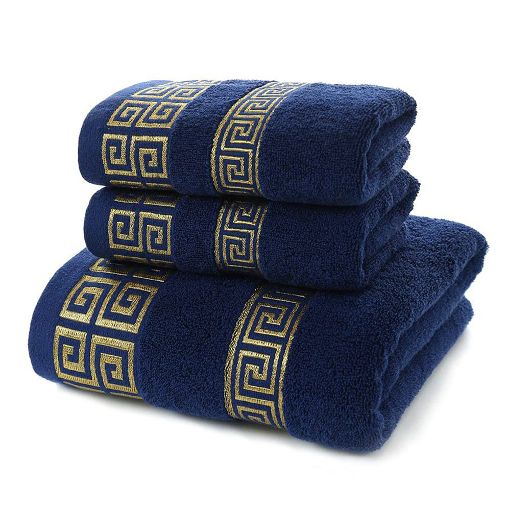Everly Quinn 100% Cotton Highly Absorbent Embroidered Towels 3-Piece ...