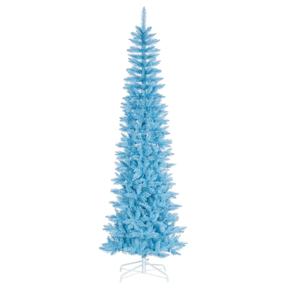The Holiday Aisle® Sky Blue Pencil Artificial Unlit Christmas Tree ...