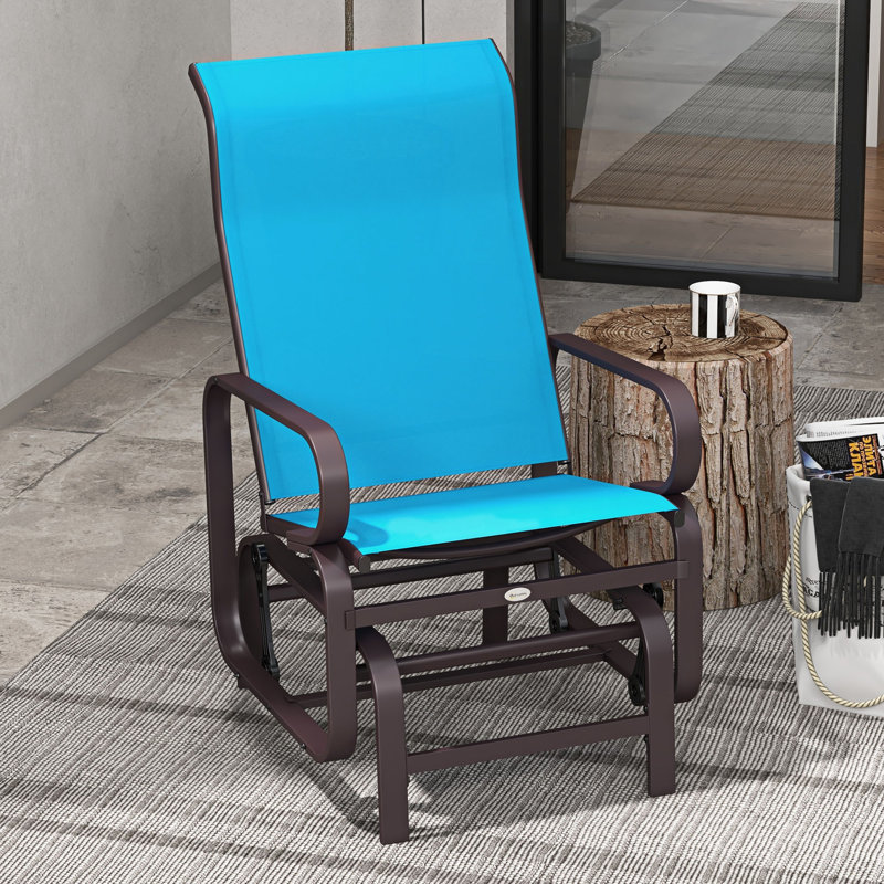 Winston Porter Shamilla Metal Outdoor Glider & Reviews | Wayfair
