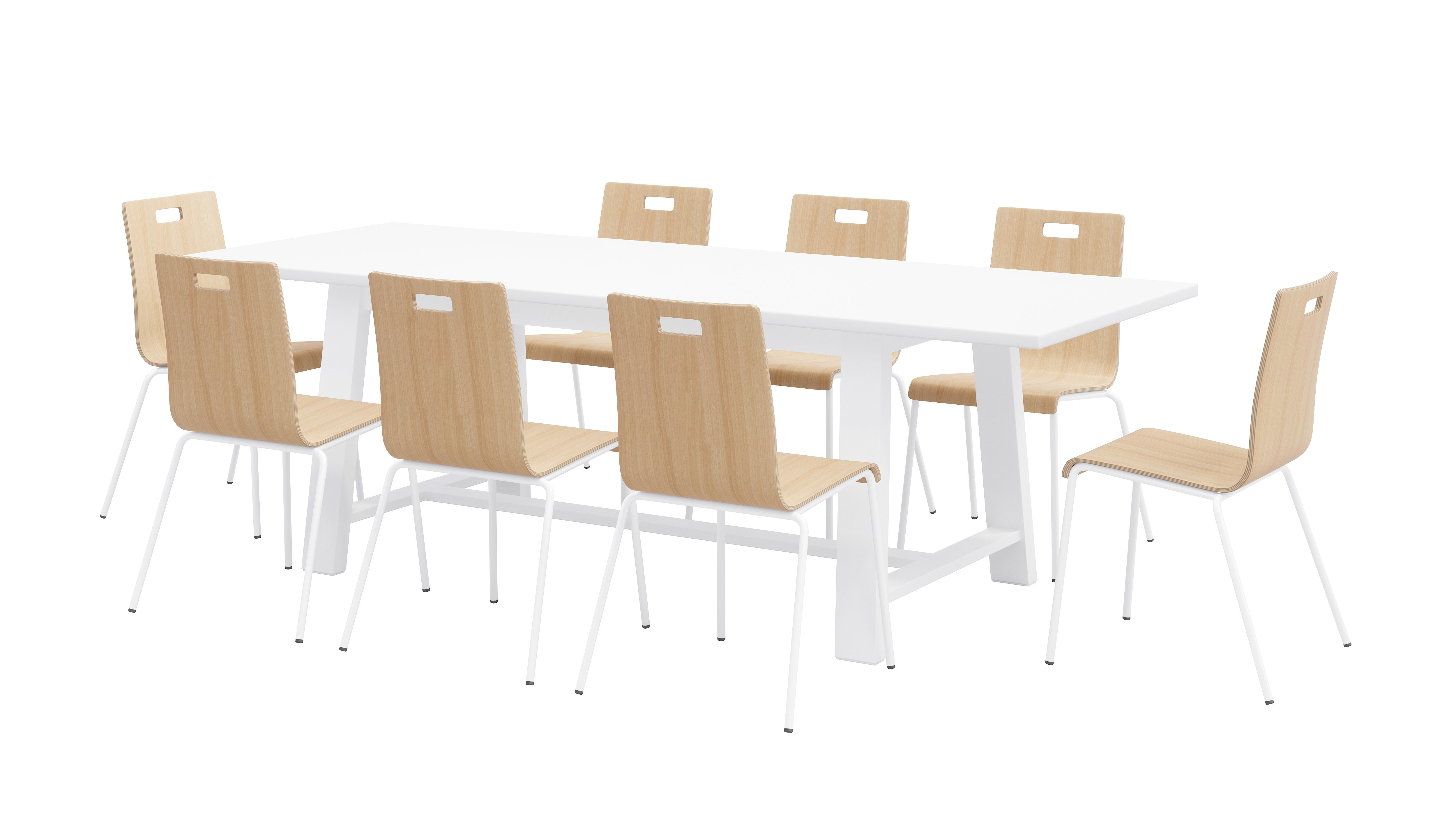 KFI Studios Midtown- Jive Set 96" L Rectangular Breakroom Table and ...