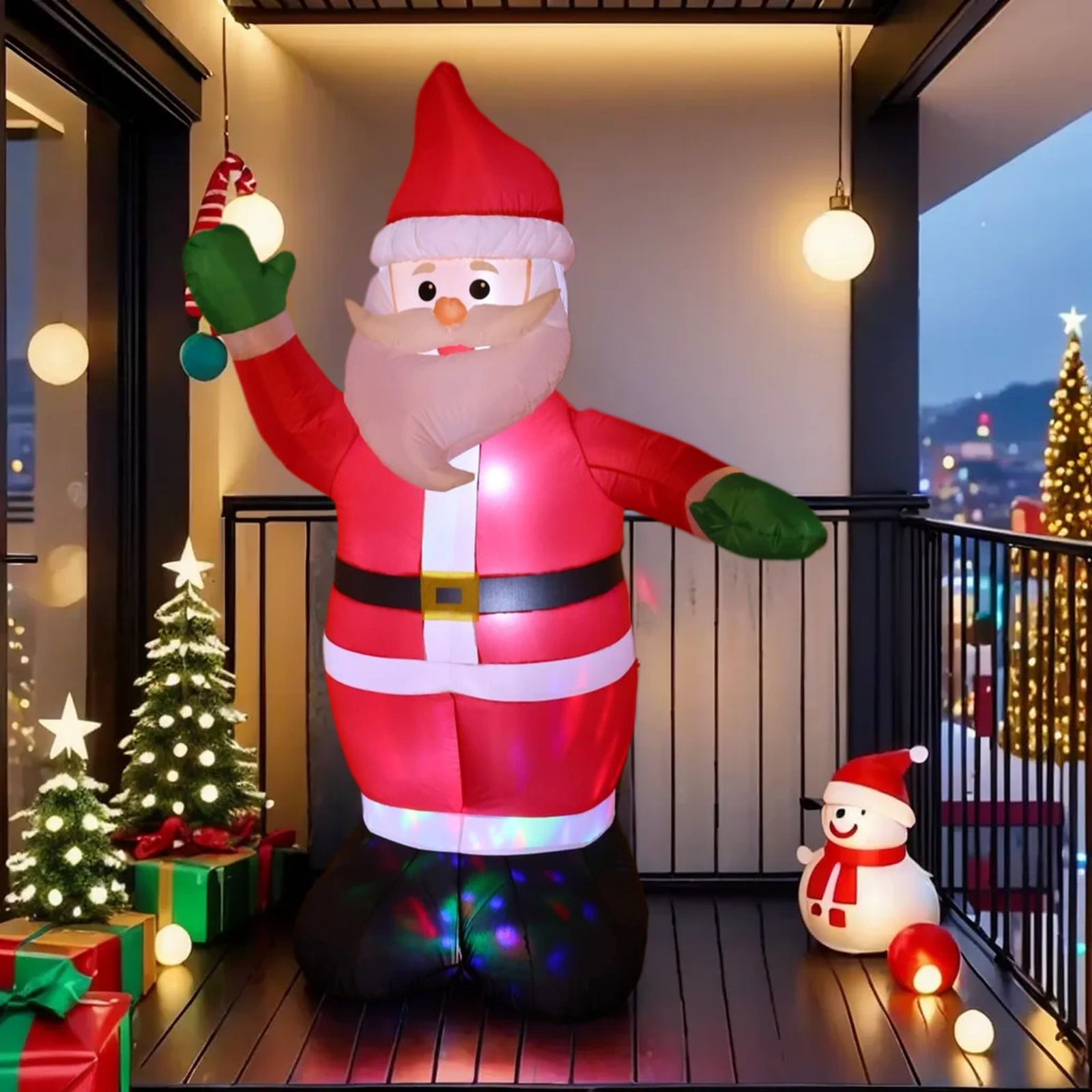 The Holiday Aisle® Décoration de Noël gonflable père Noël - 6 pieds de ...