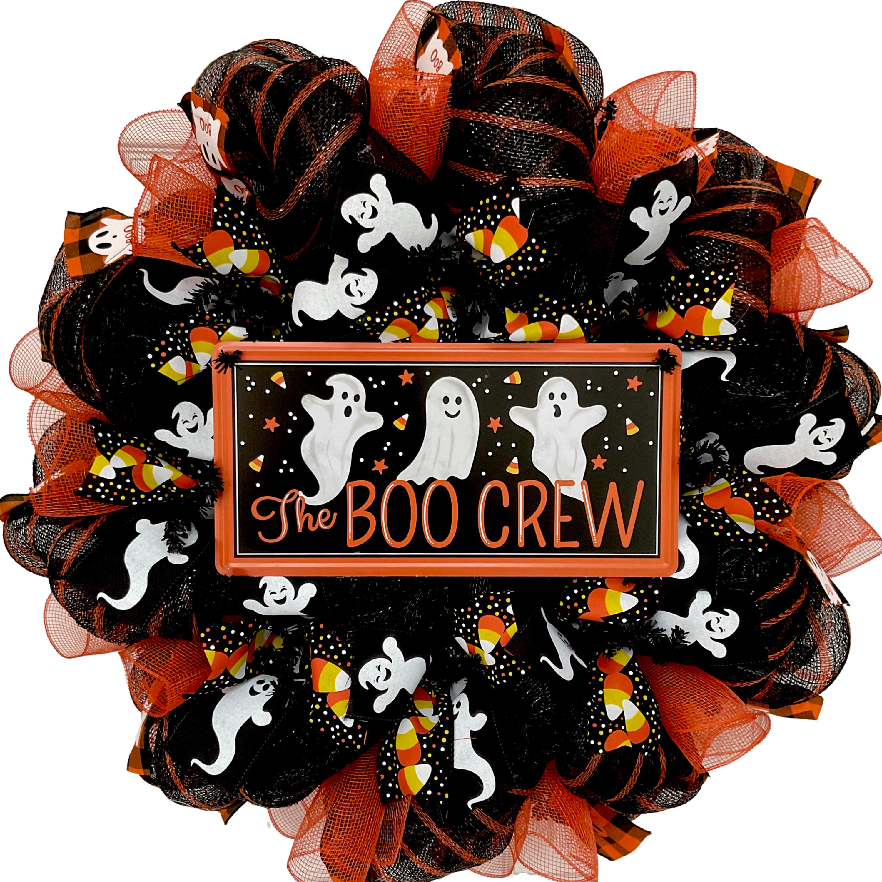 The Holiday Aisle® Boo Crew Halloween Wreath | Wayfair