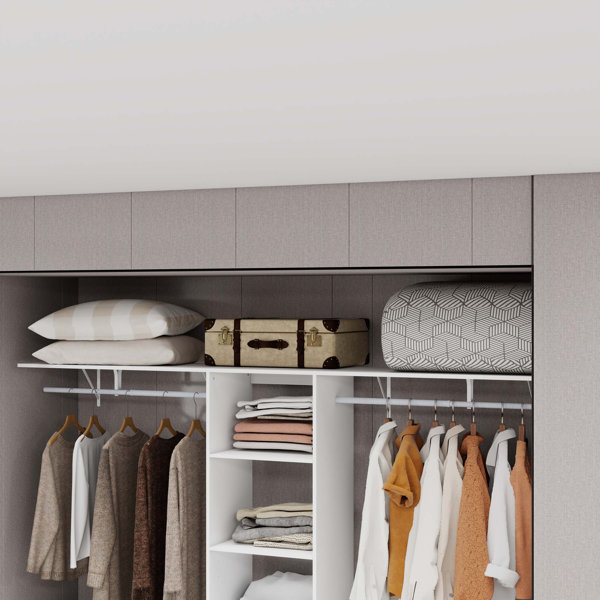 Latitude Run® 96 Inches Closet System, 8FT Walk In Closet Organizer ...
