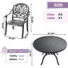 Canora Grey Sewellyn 5-Piece 47.24 -inch Round Table Cast Aluminum ...