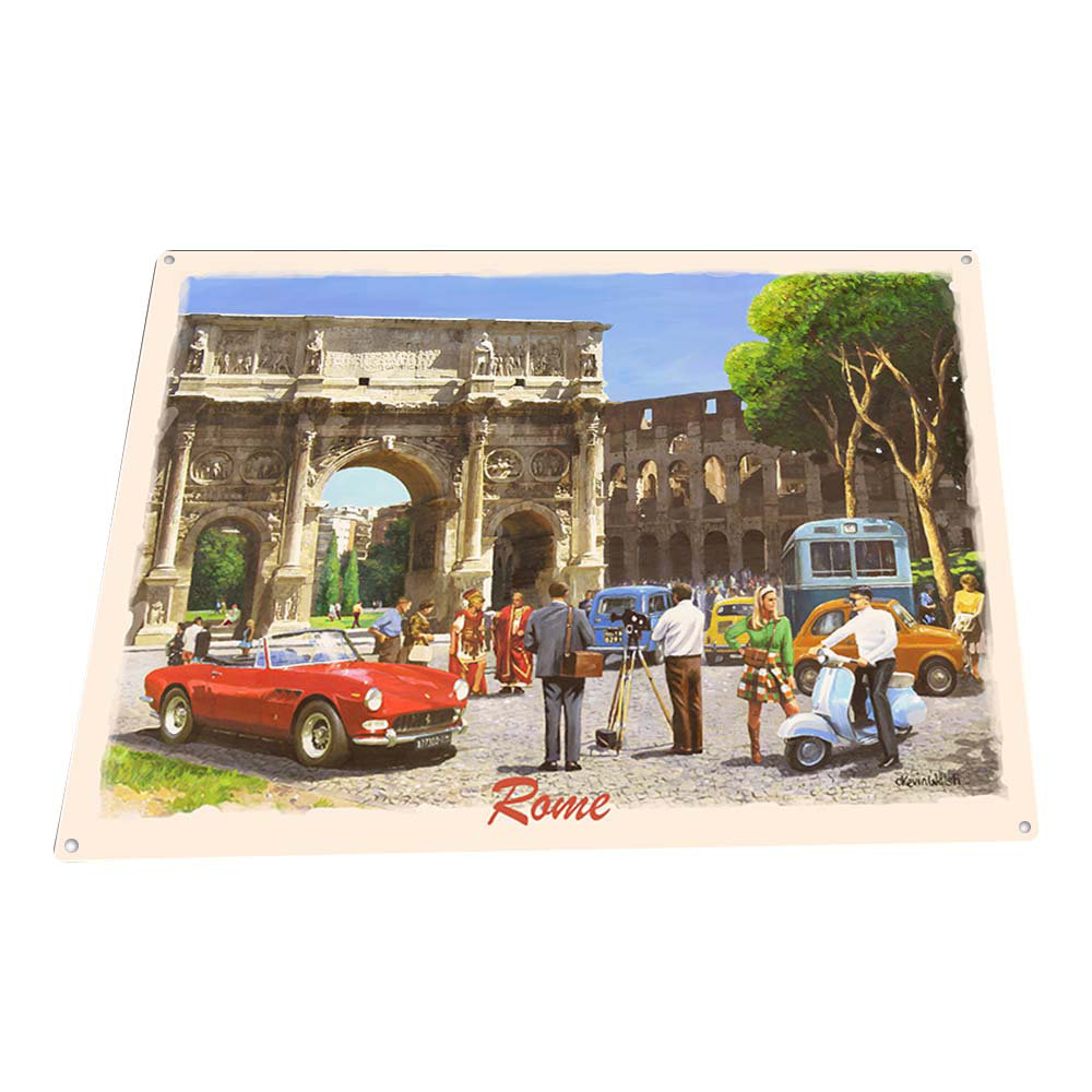 Winston Porter Vintage Rome Postcard Metal Sign - Wayfair Canada
