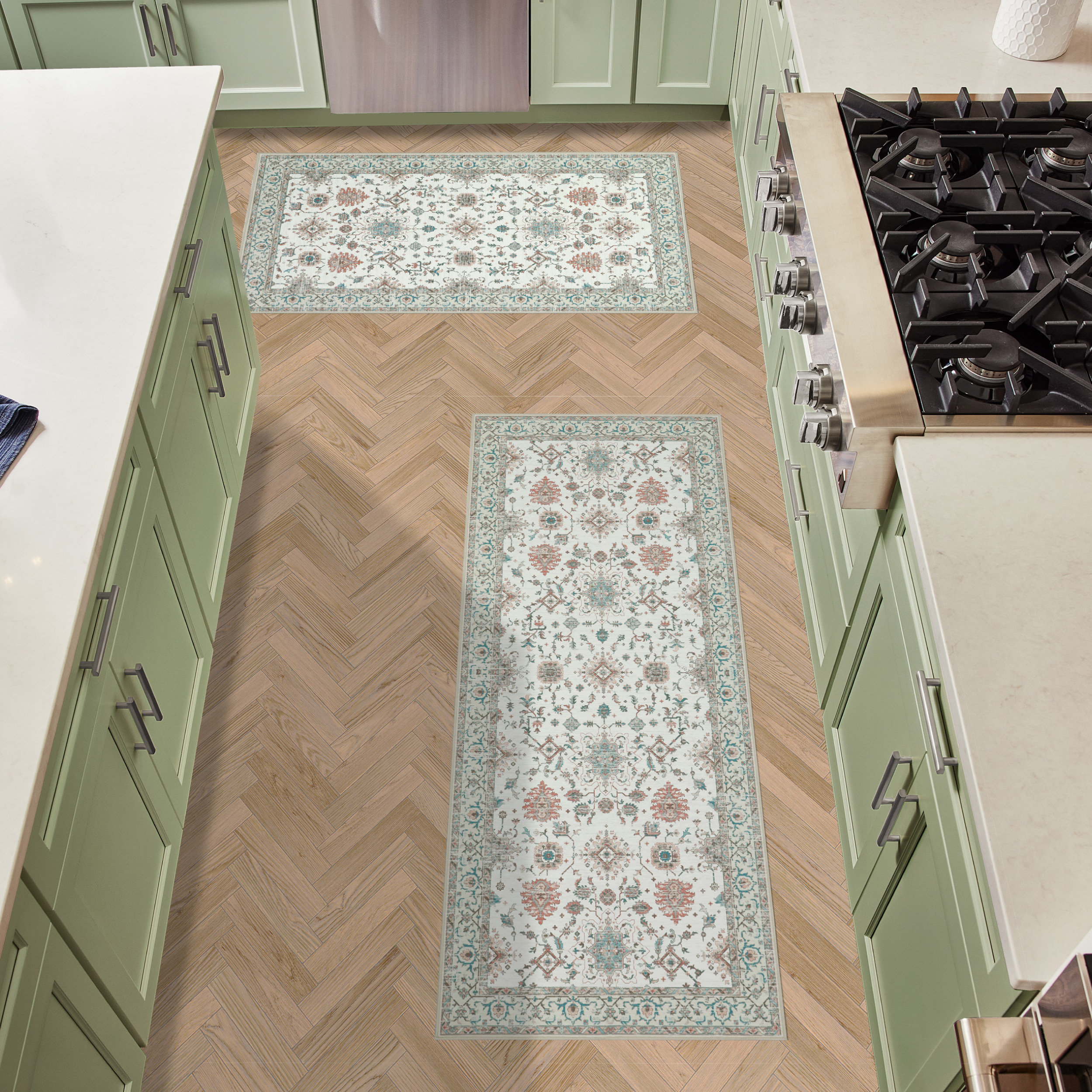 Laura Ashley Aure Chenille Machine Washable, Slip Resistant Accent and ...