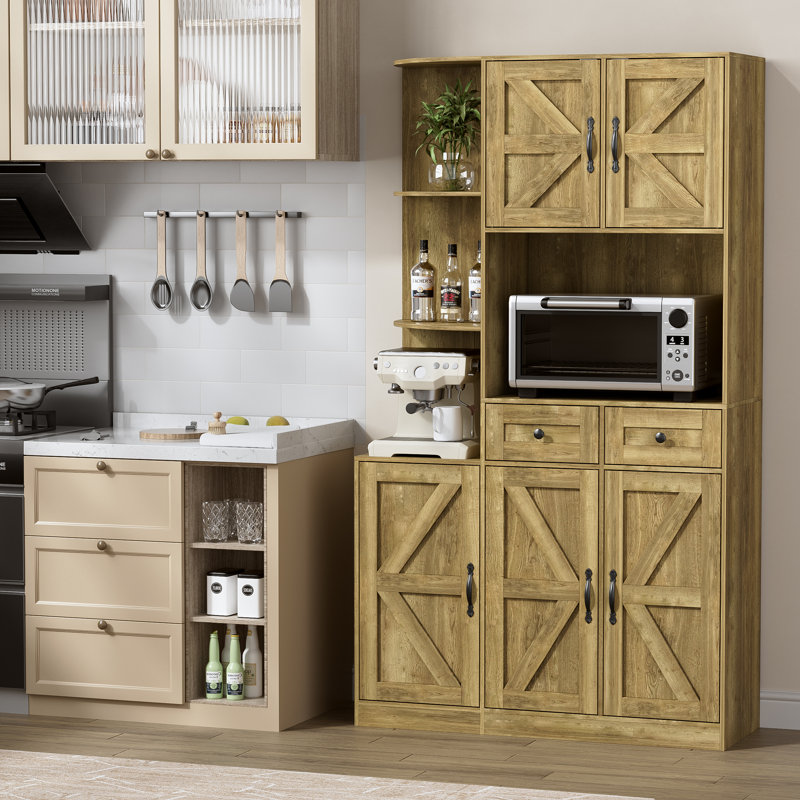 Millwood Pines Crumes 71" Kitchen Pantry | Wayfair