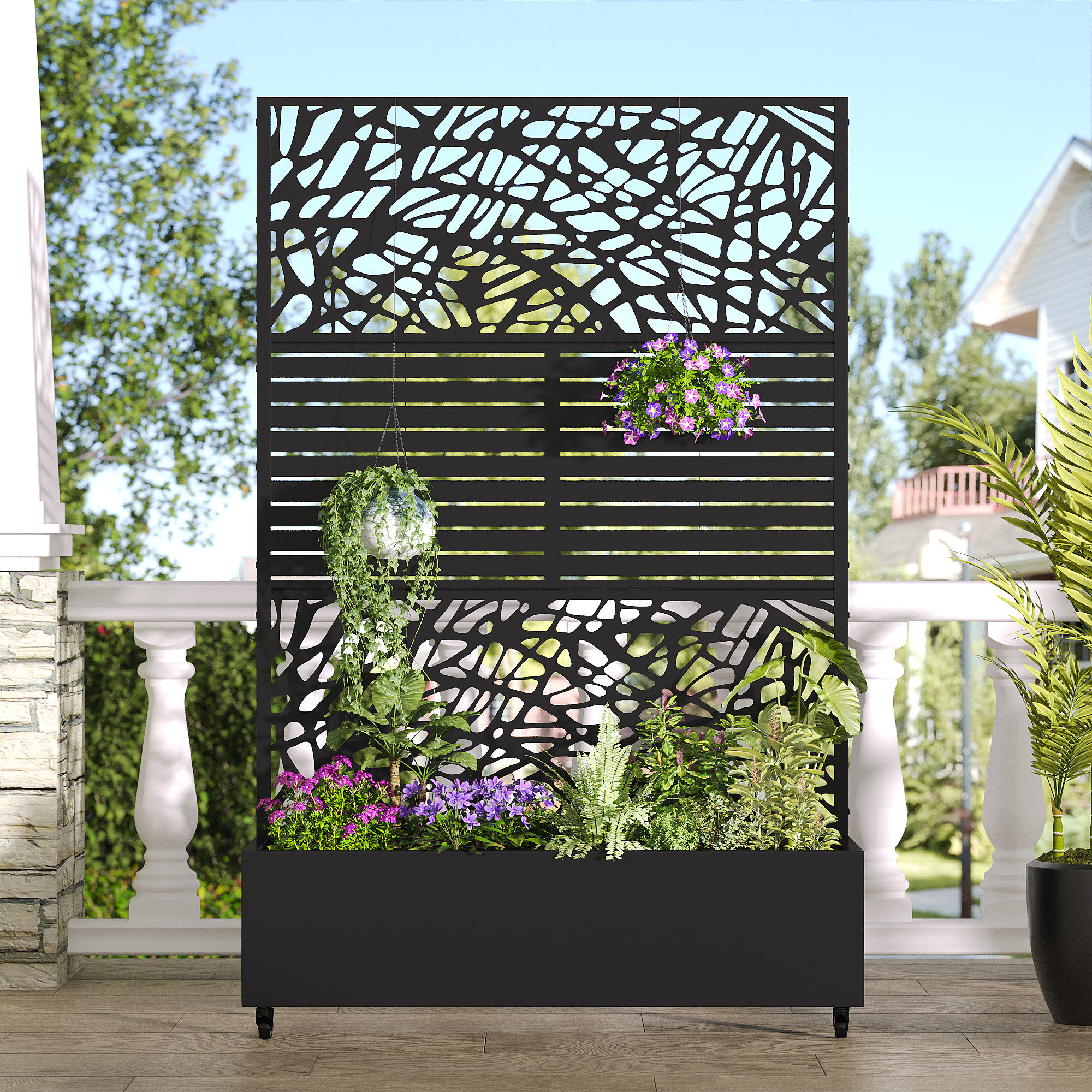 Winston Porter Indoor/Outdoor/Decor/Garden Planter Box with Lattice ...