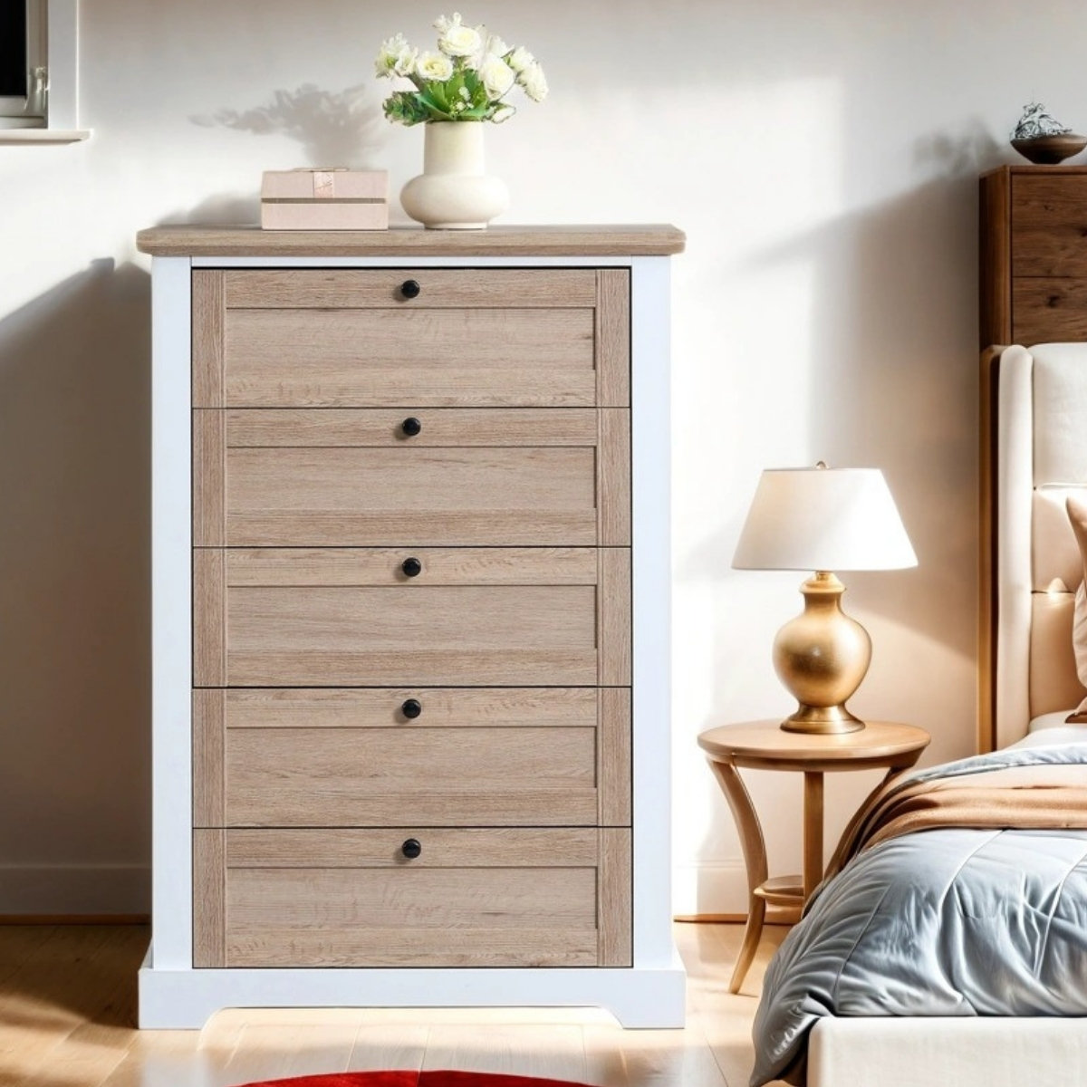 Lark Manor 5 Drawer Chest With Interlock Drawer Feature Slide And ...