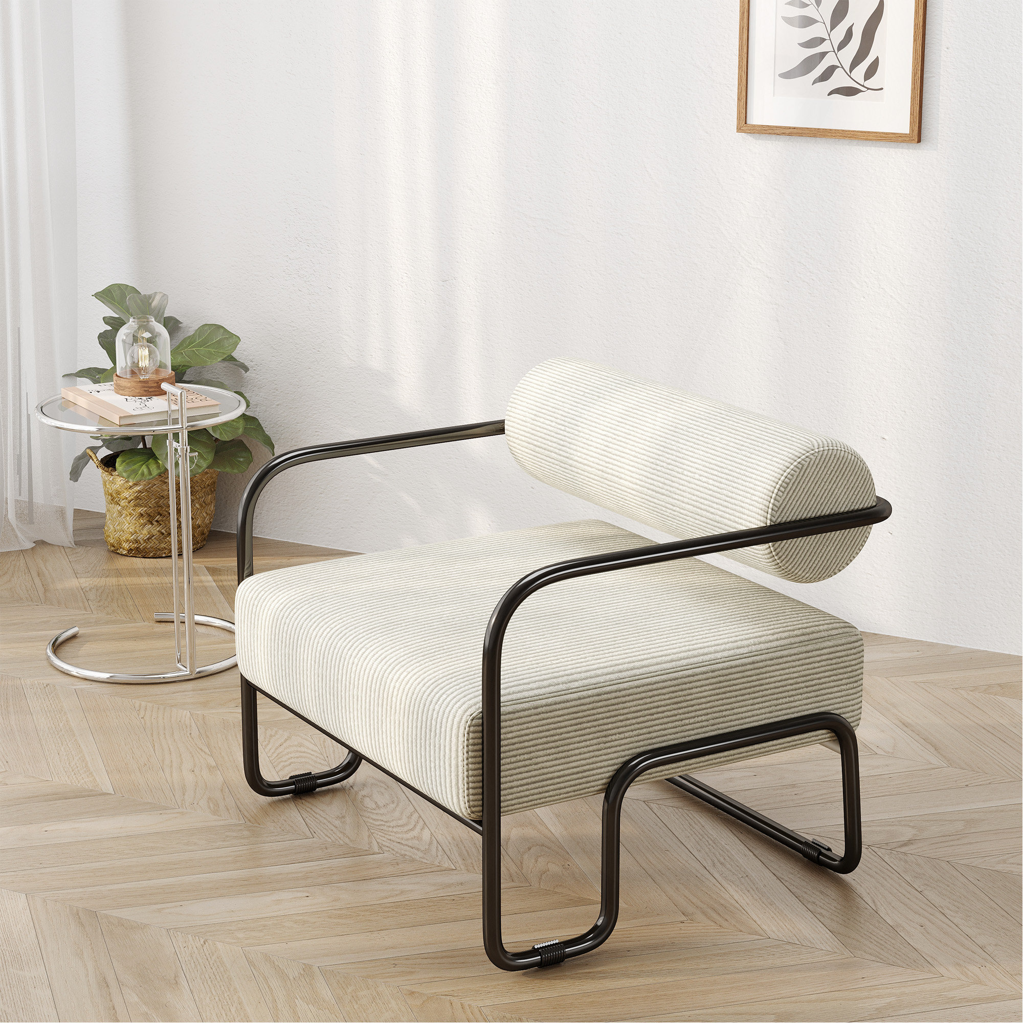 George Oliver Living Room Iron Sofa Chair, Lazy Individual Chair ...